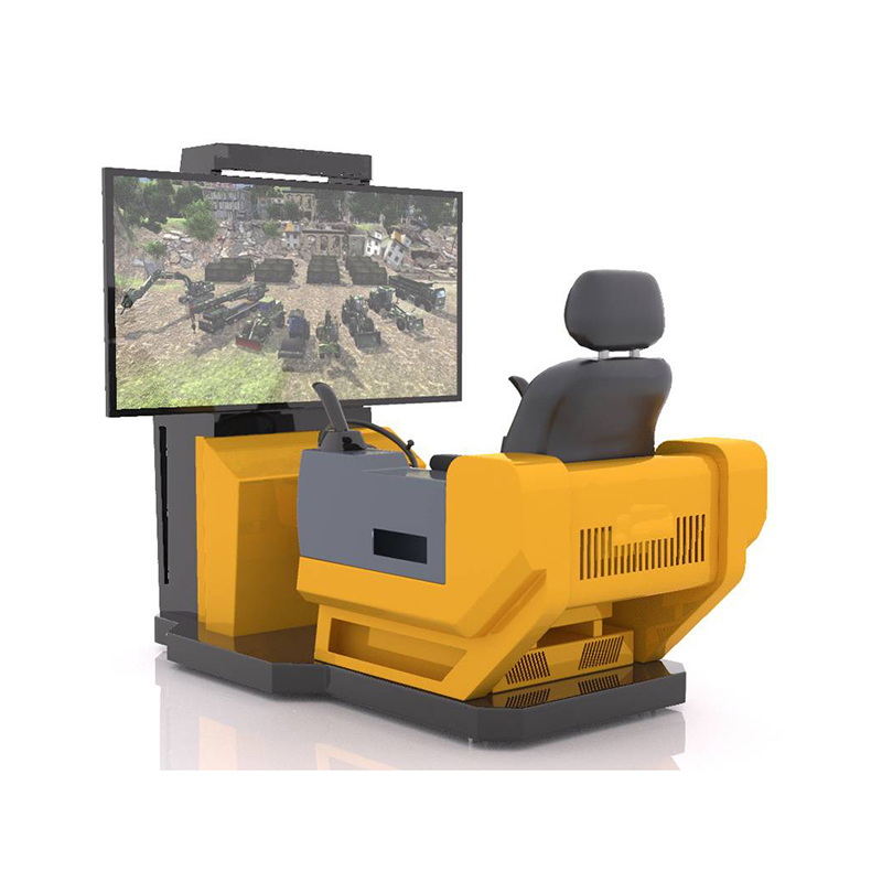 Heavy equipment reach stacker training simulator